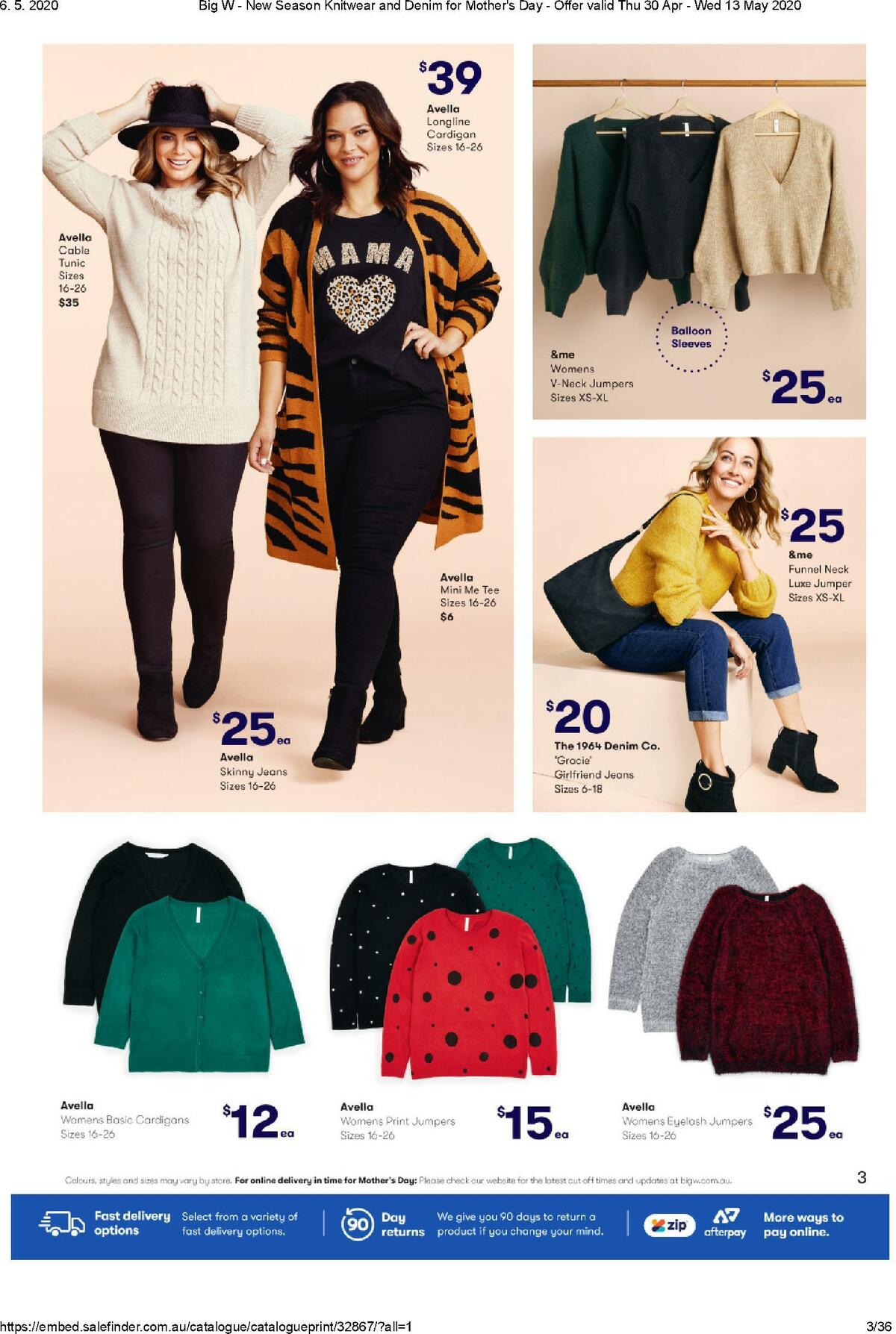 Big W New Season Knitwear and Denim for Mother's Day from 30 April - Page 3