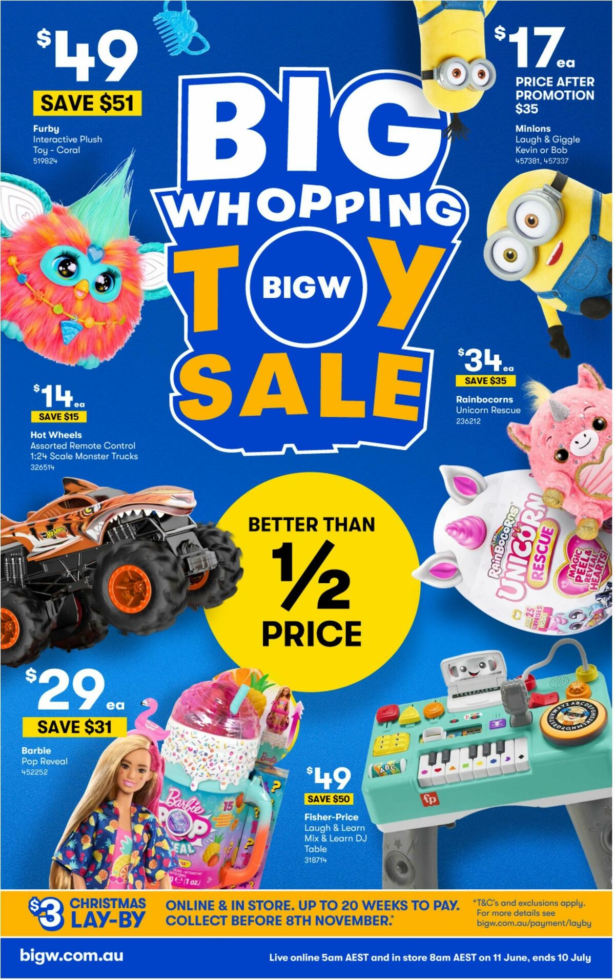 Big W Big Whopping Toy Sale from 11 June