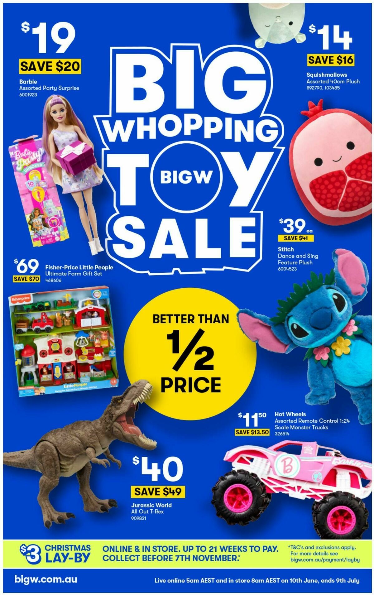 Big W Big Whopping Toy Sale from 10 June