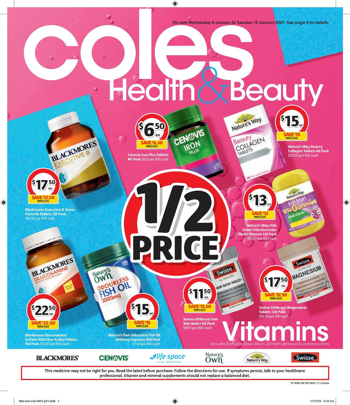 Coles Health & Beauty Catalogues & Specials from 6 January