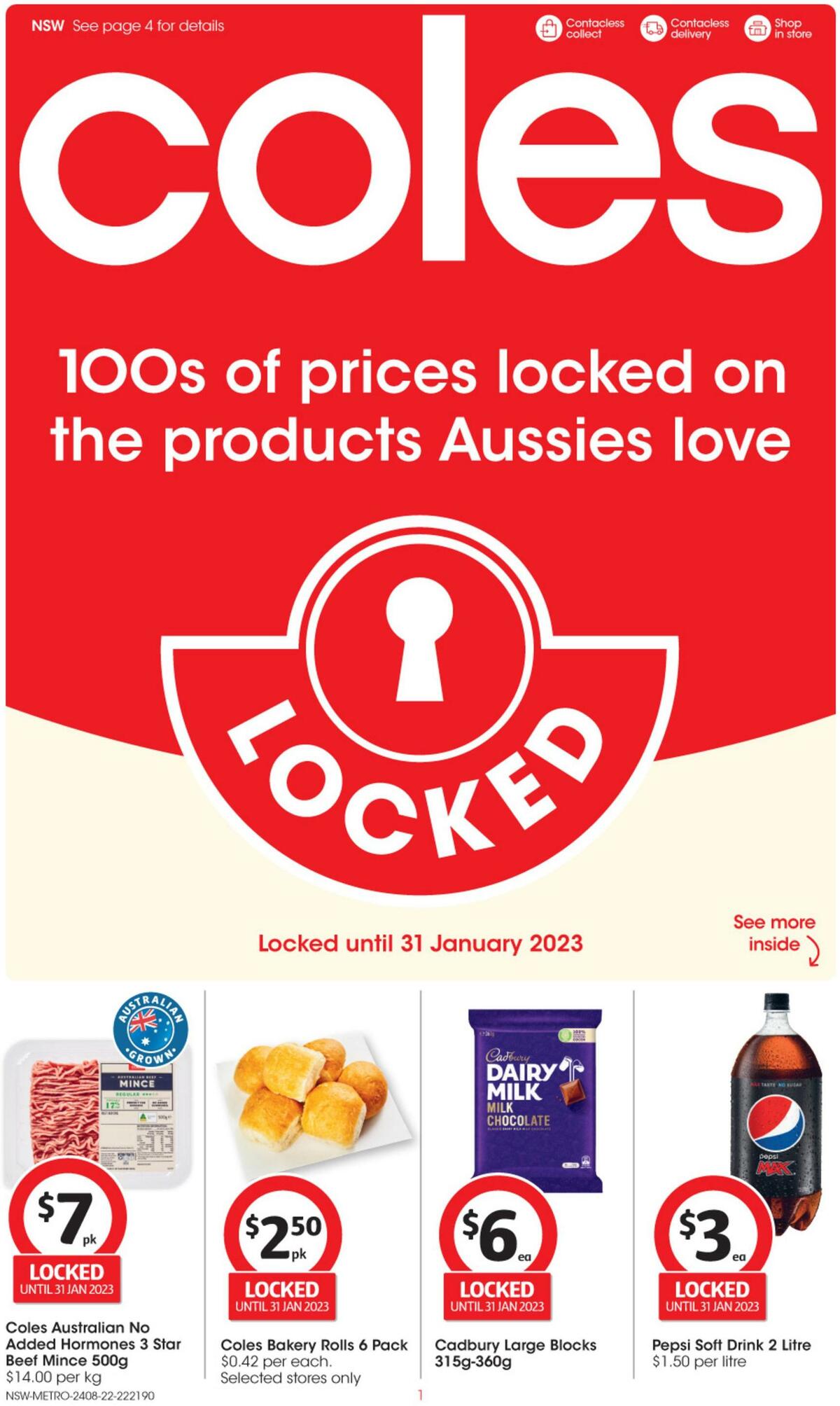 Coles 100s of Prices Locked Catalogues & Specials from 24 August