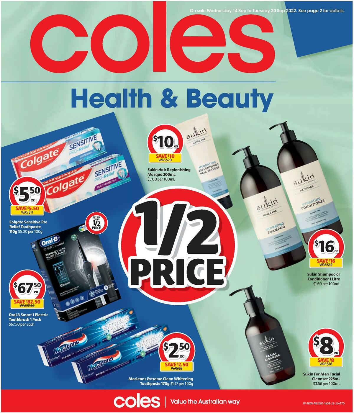 Coles Health & Beauty Catalogues & Specials from 14 September