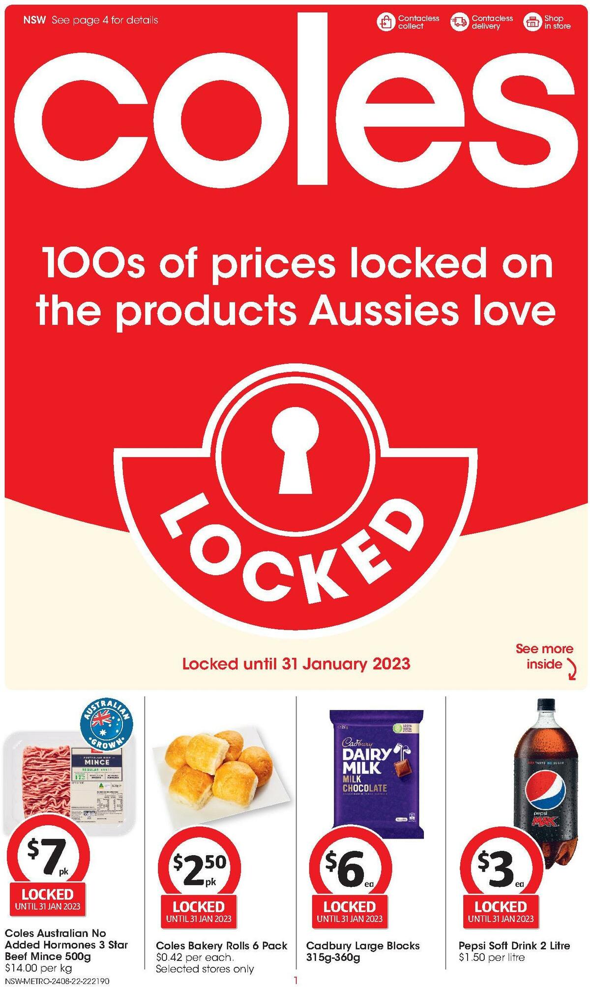 Coles 100s of Prices Locked Catalogues & Specials from 24 August