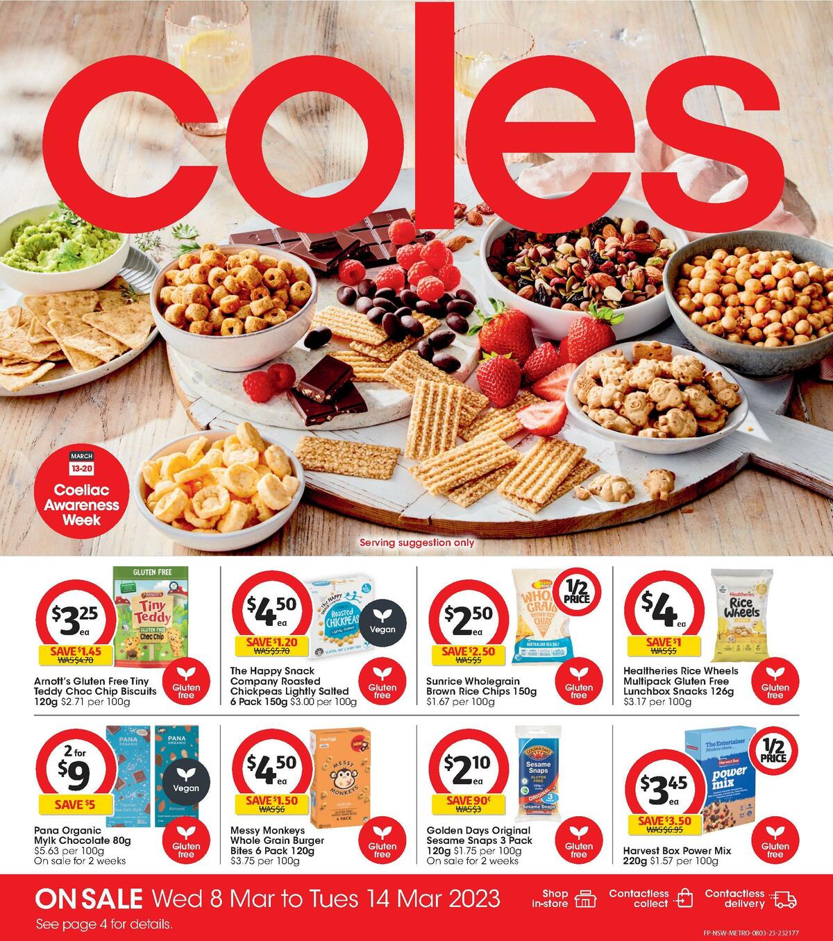 Coles Coeliac Awareness NSW METRO Catalogues & Specials from 8 March