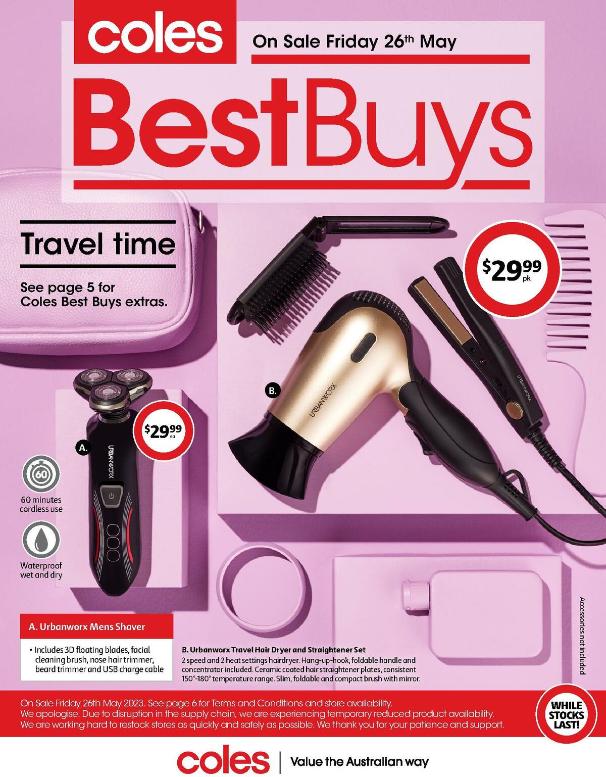 Coles Best Buys - Travel Time Catalogues & Specials from 26 May