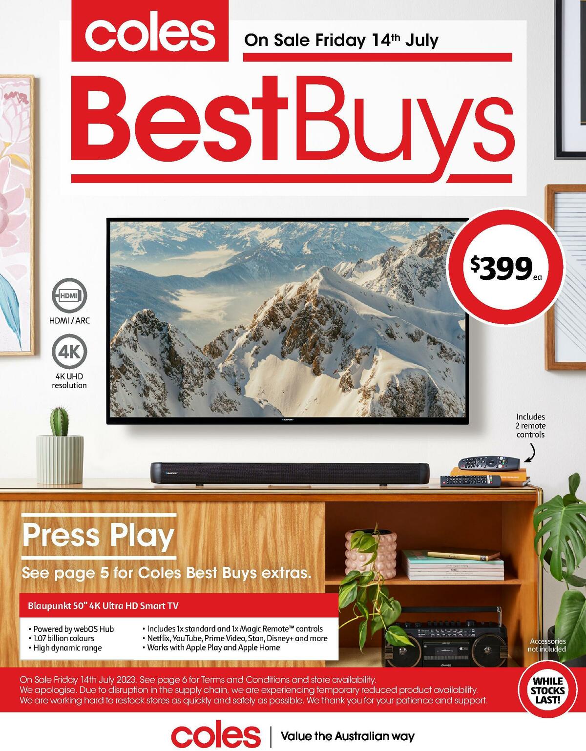 Coles Best Buys - Press Play Catalogues & Specials from 14 July