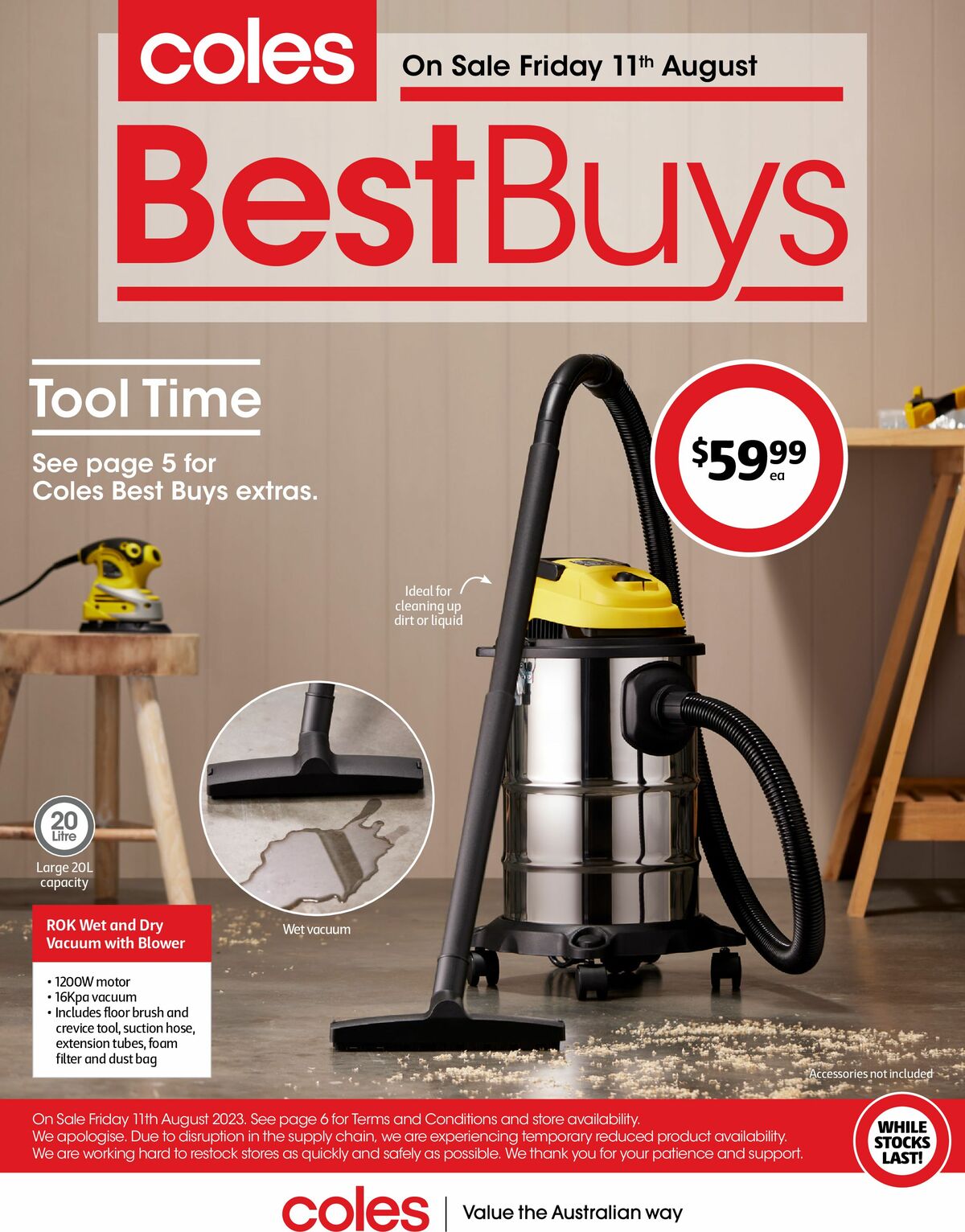 Coles Best Buys - Tool Time Catalogues & Specials from 11 August