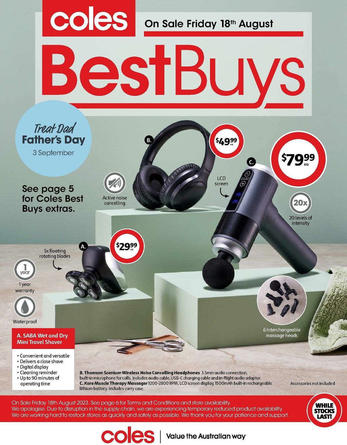 Coles Best Buys - Father's Day Catalogues & Specials from 18 August