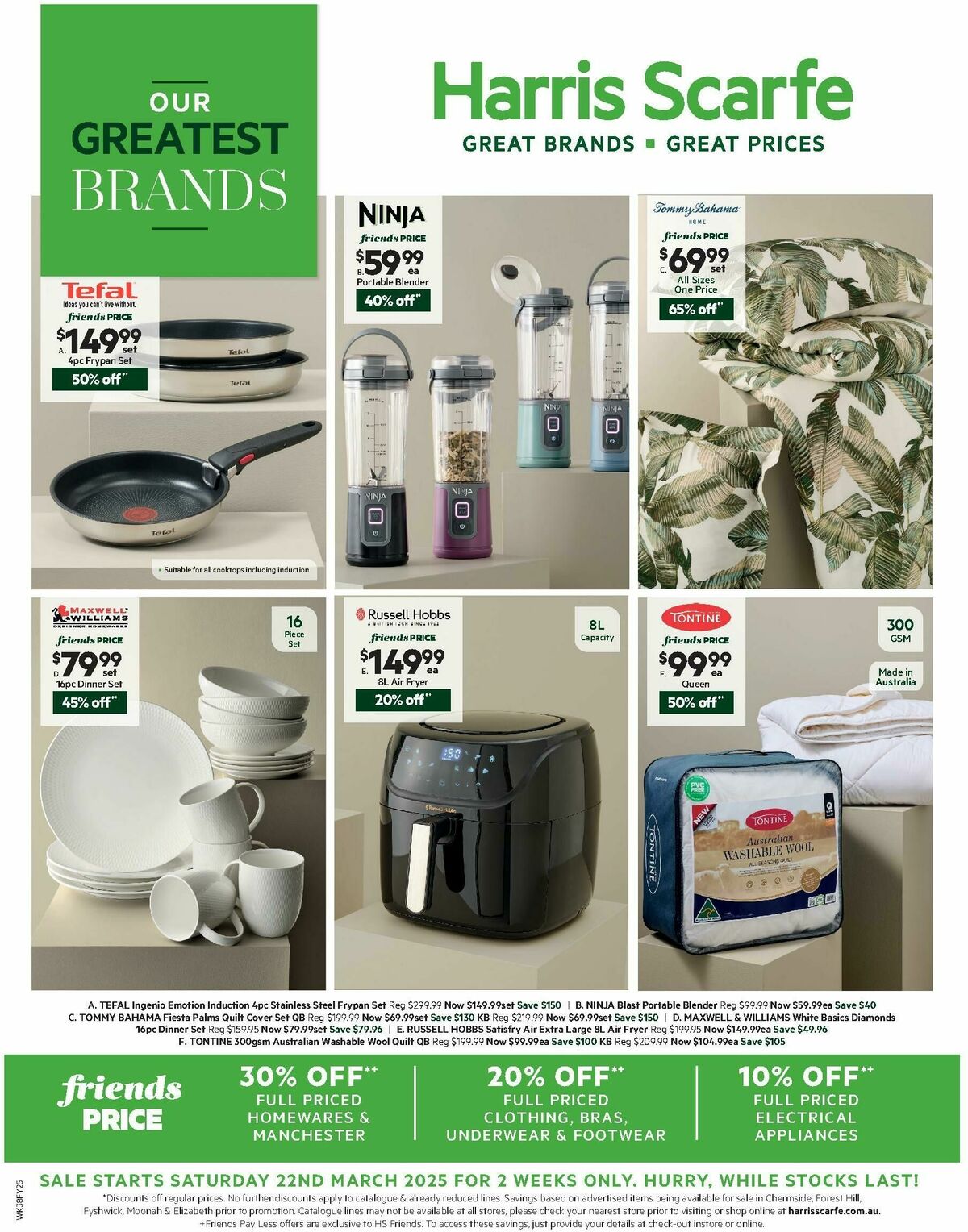 Harris Scarfe from 22 March