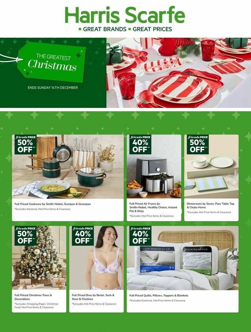 Harris Scarfe from 3 December