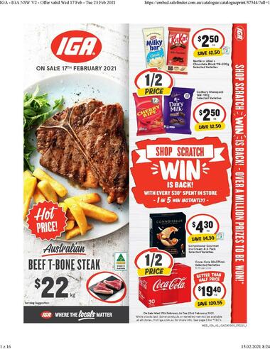 IGA - Wongan Hills, WA - Opening Hours & Catalogue