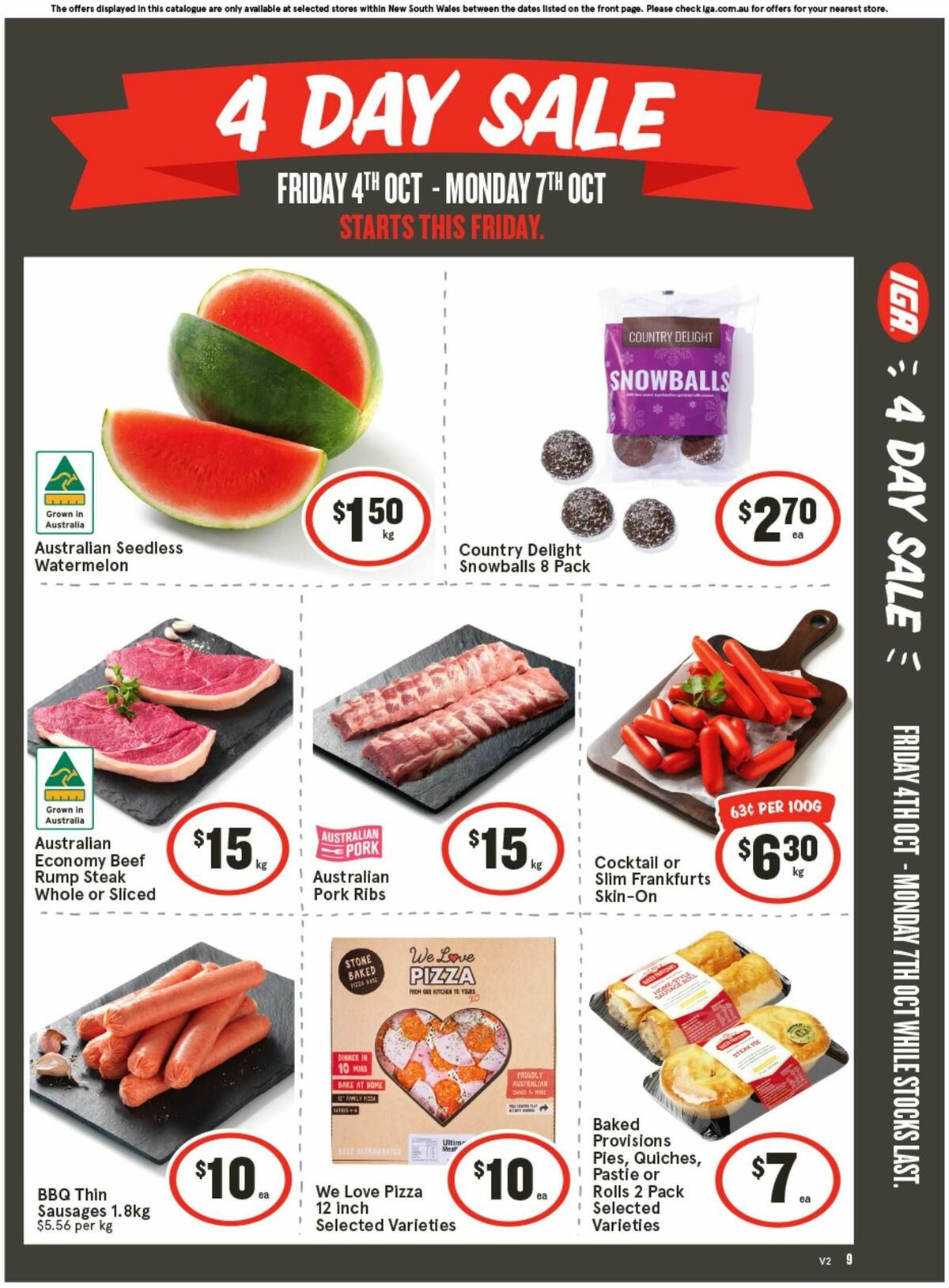 IGA 4 Day Sale Australia - Catalogues & Specials from 4 October