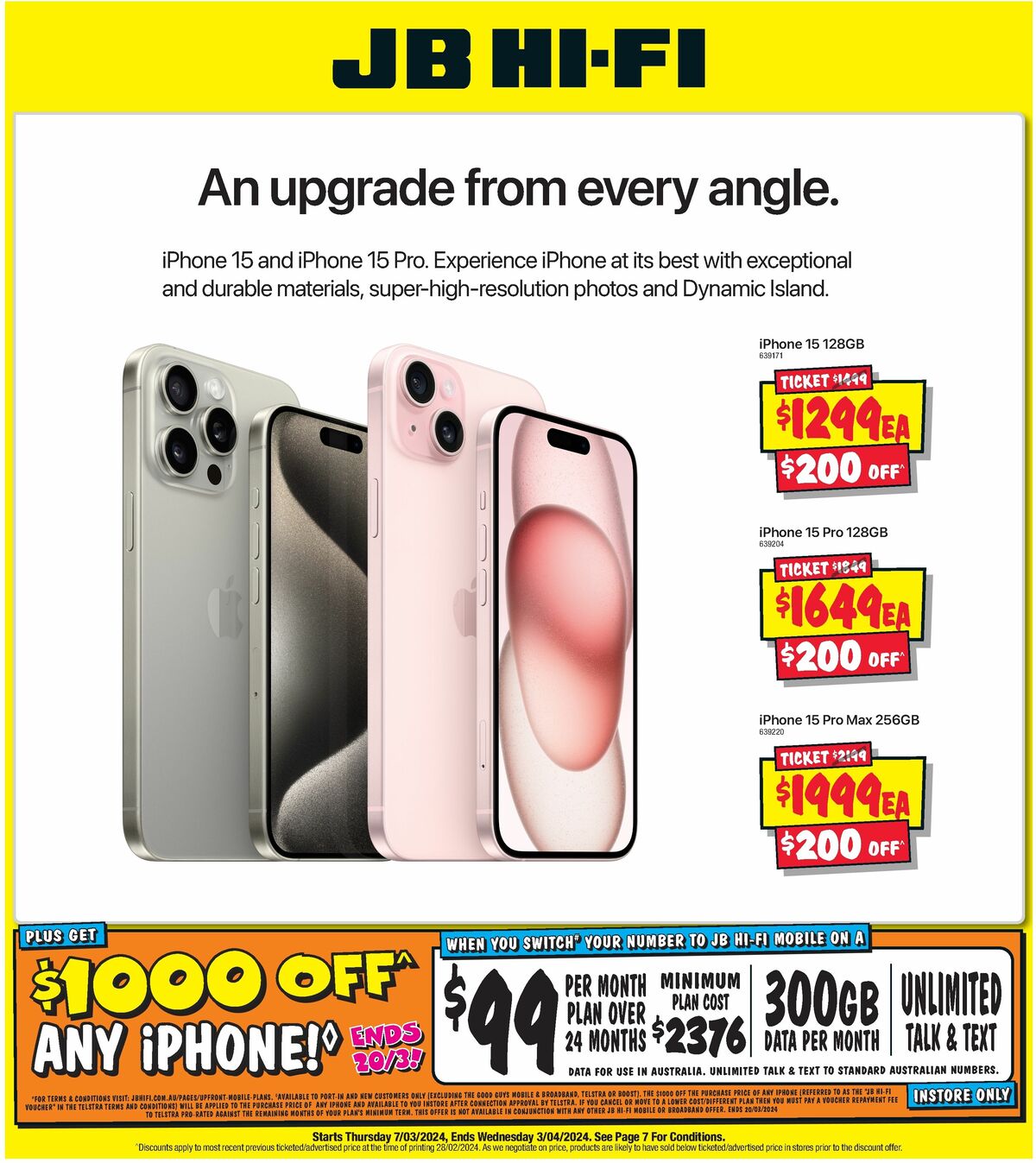 JB Hi-Fi Apple from 7 March