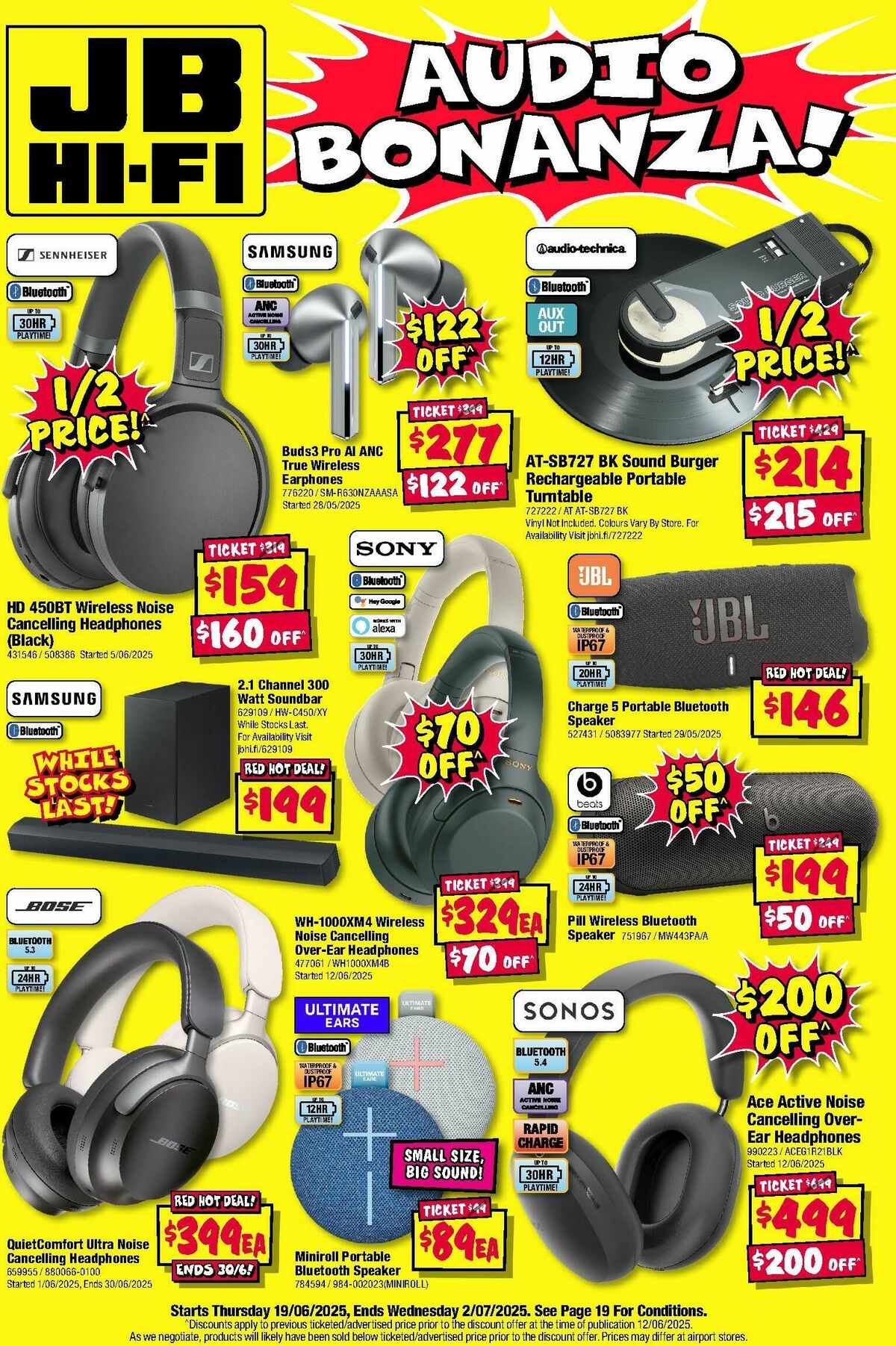JB Hi-Fi Audio Bonanza! from 19 June