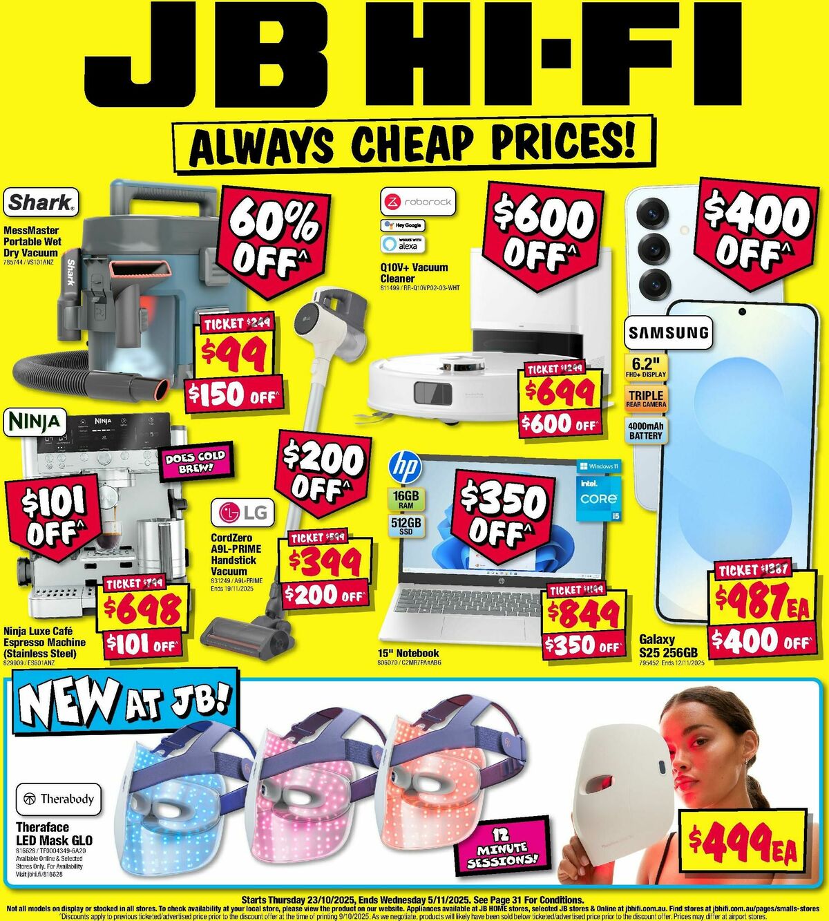 JB Hi-Fi from 23 October