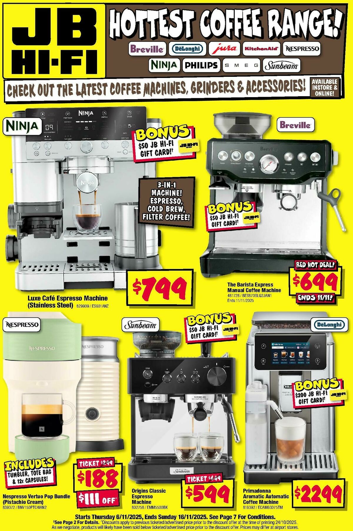 JB Hi-Fi Coffee from 6 November