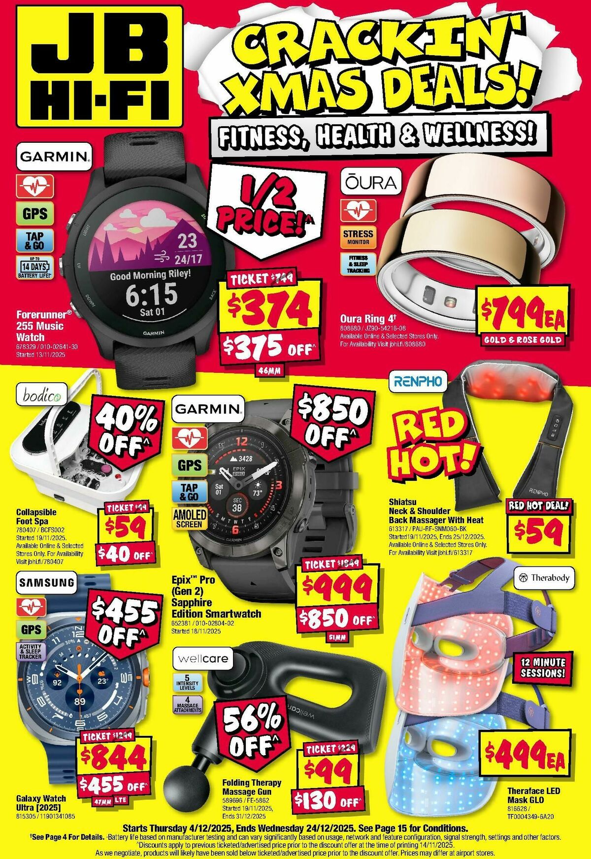 JB Hi-Fi Crackin' Xmas Deals! Fitness & Health from 4 December