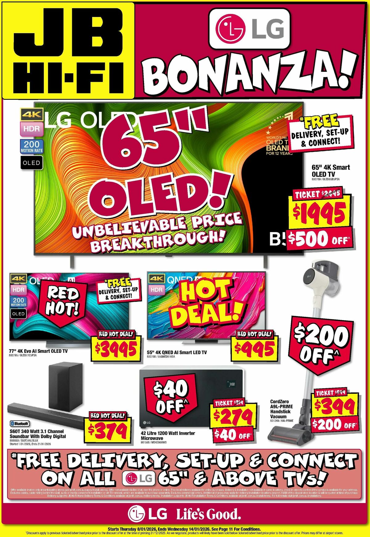 JB Hi-Fi from 8 January