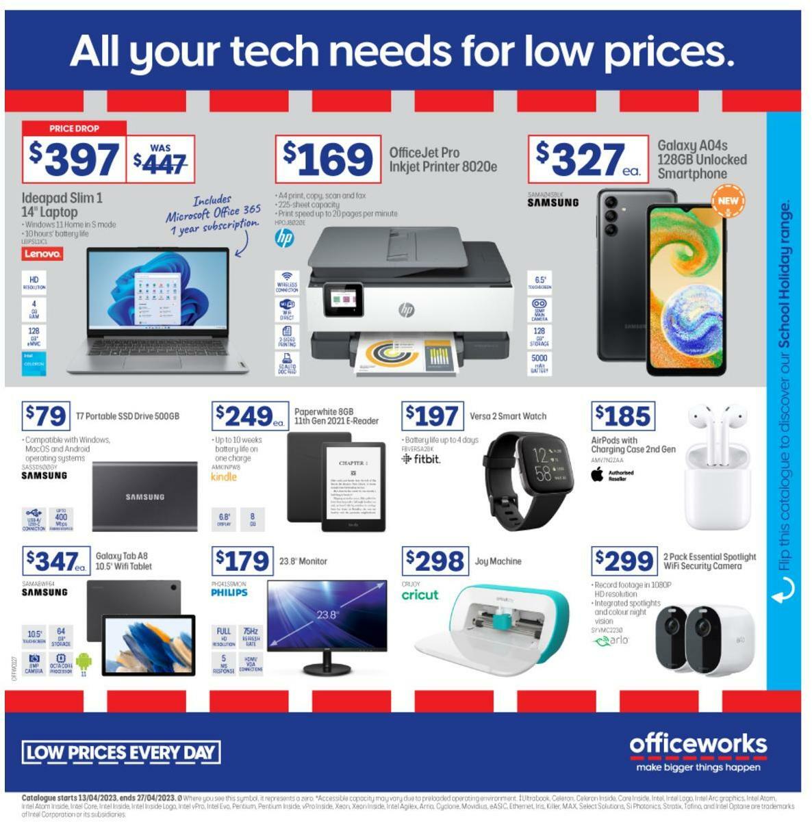 Officeworks from 13 April