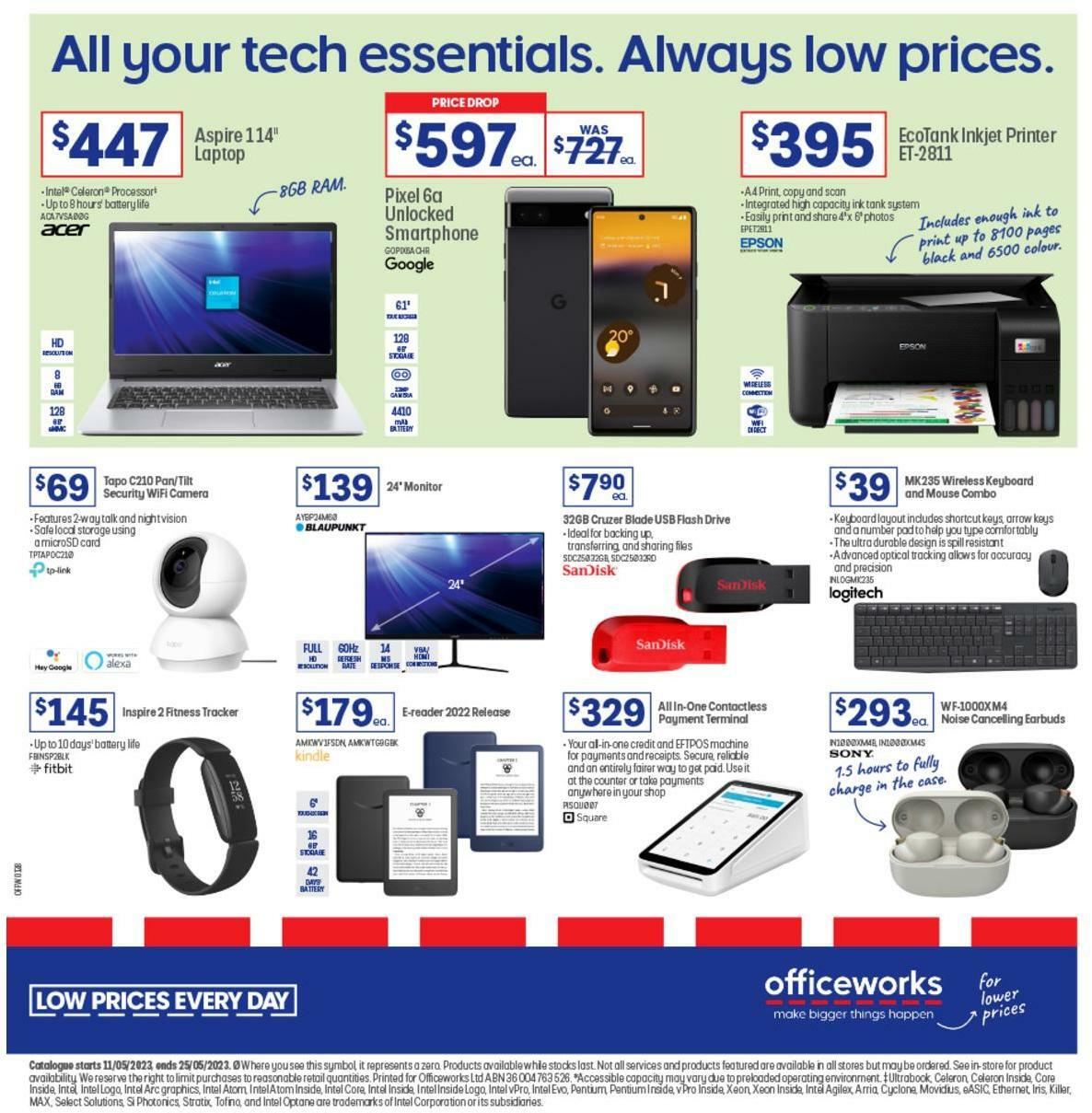 Officeworks from 11 May