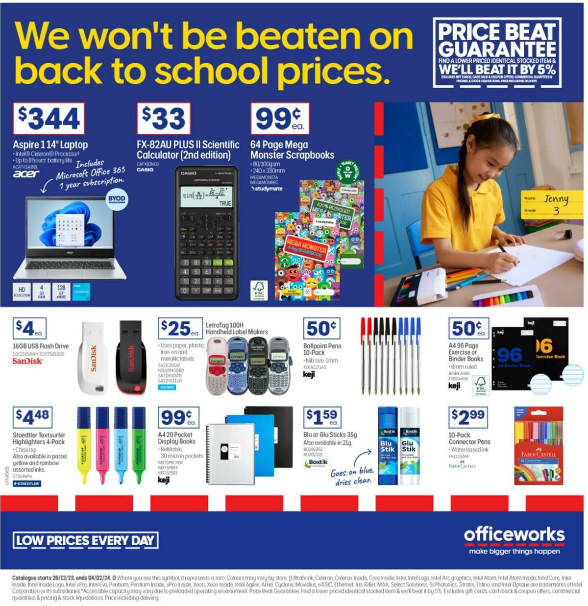 Officeworks Back to School from 26 December