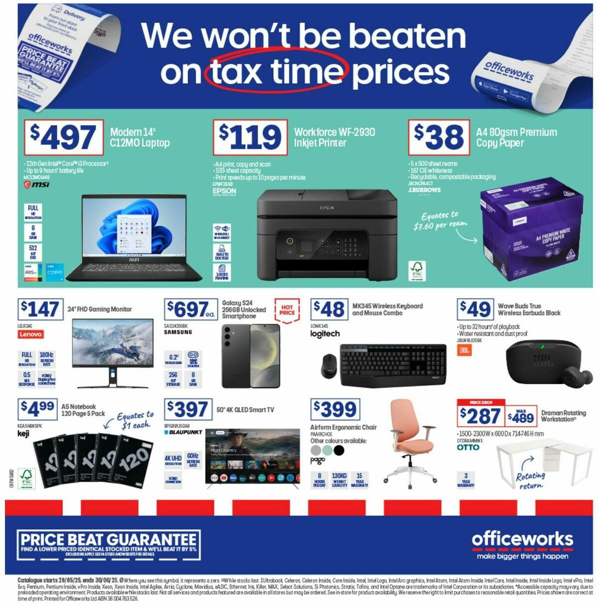 Officeworks from 29 May