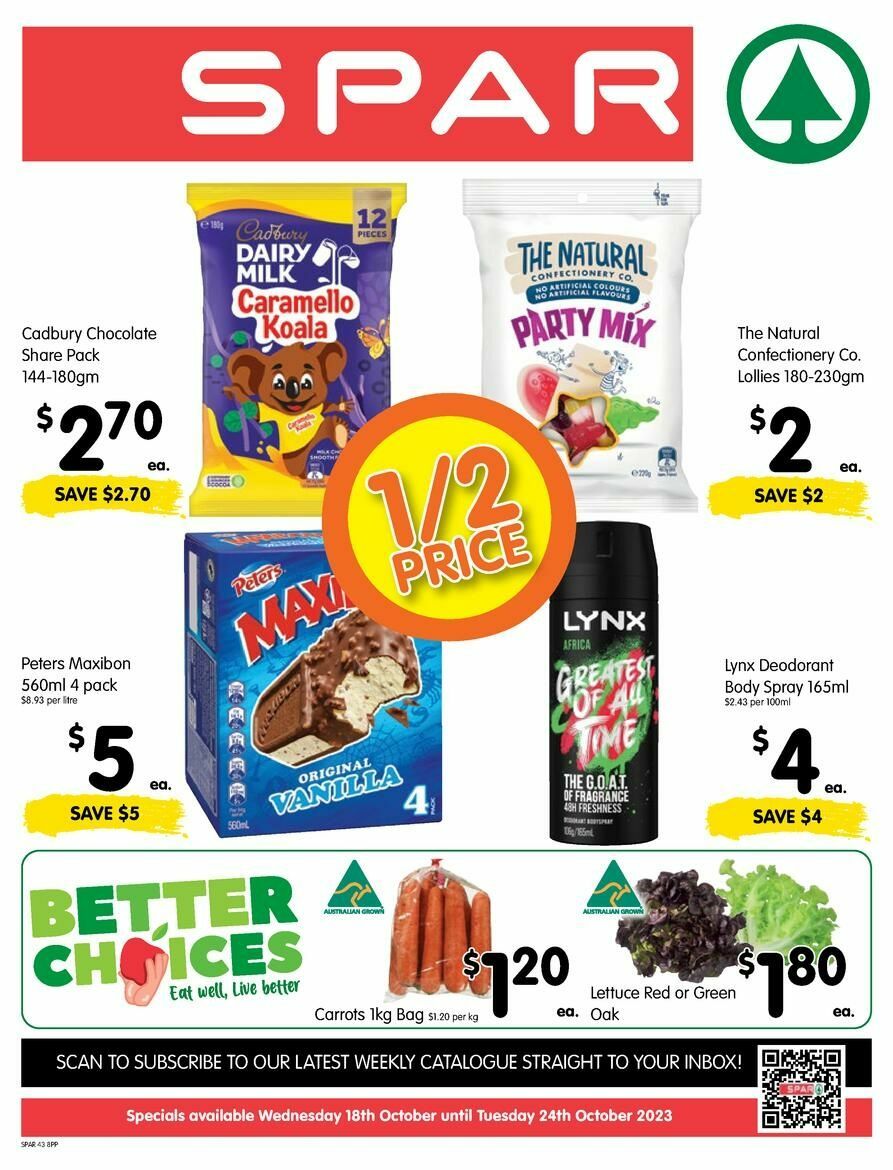 Spar Catalogues & Specials from 18 October