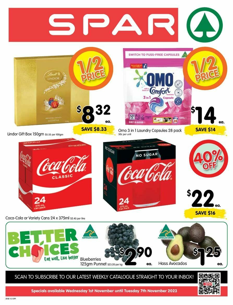 Spar Catalogues & Specials from 1 November
