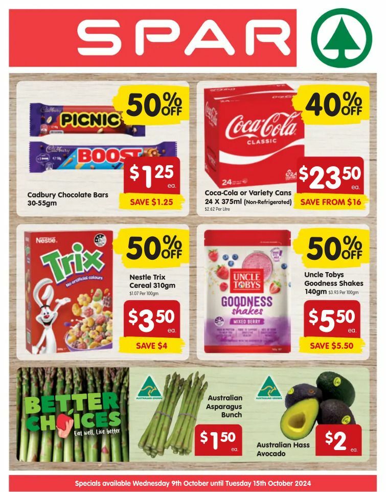 Spar Catalogues & Specials from 9 October