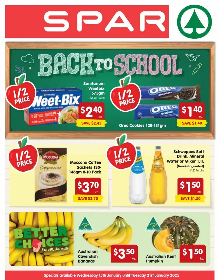 Spar Catalogues & Specials from 15 January