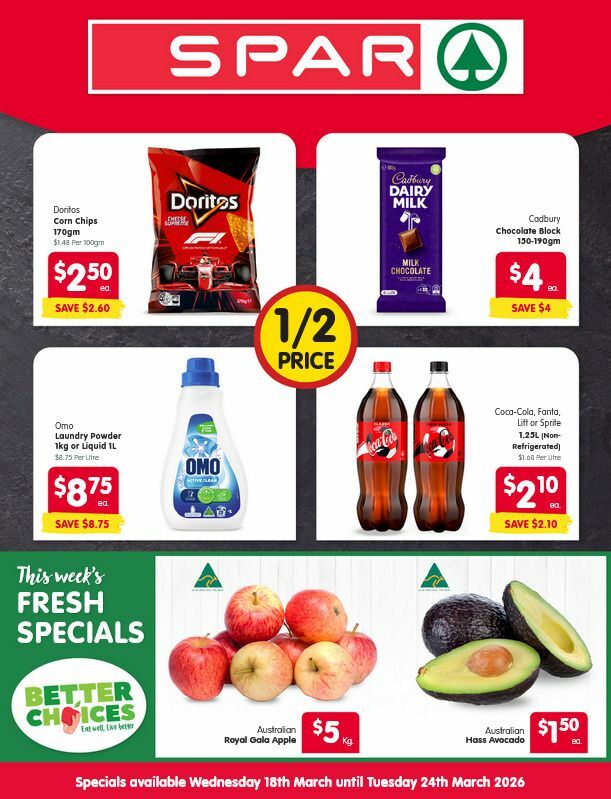Spar Catalogues & Specials from 18 March