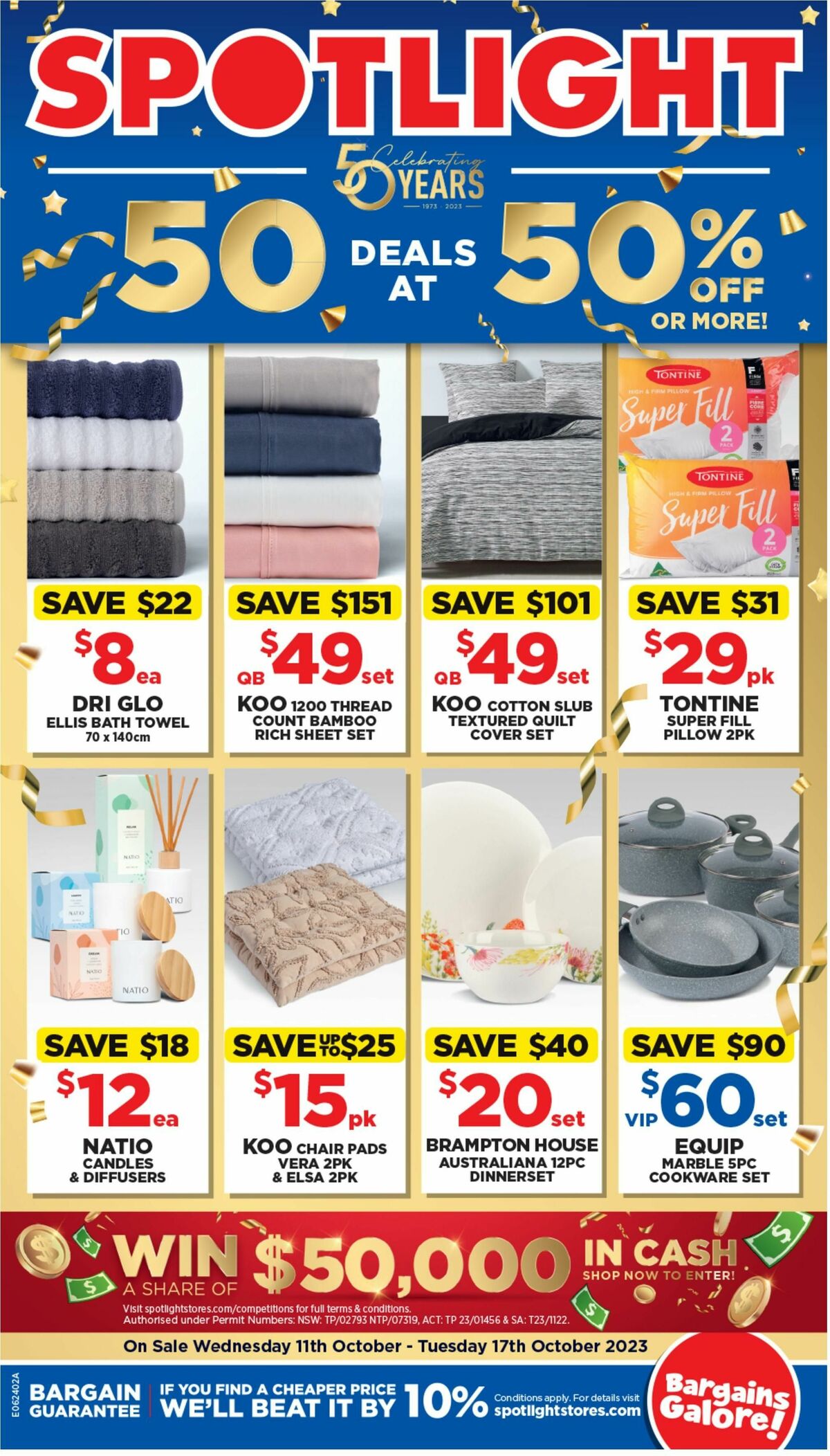 Spotlight 50 Deals at 50% Off or More! from 11 October