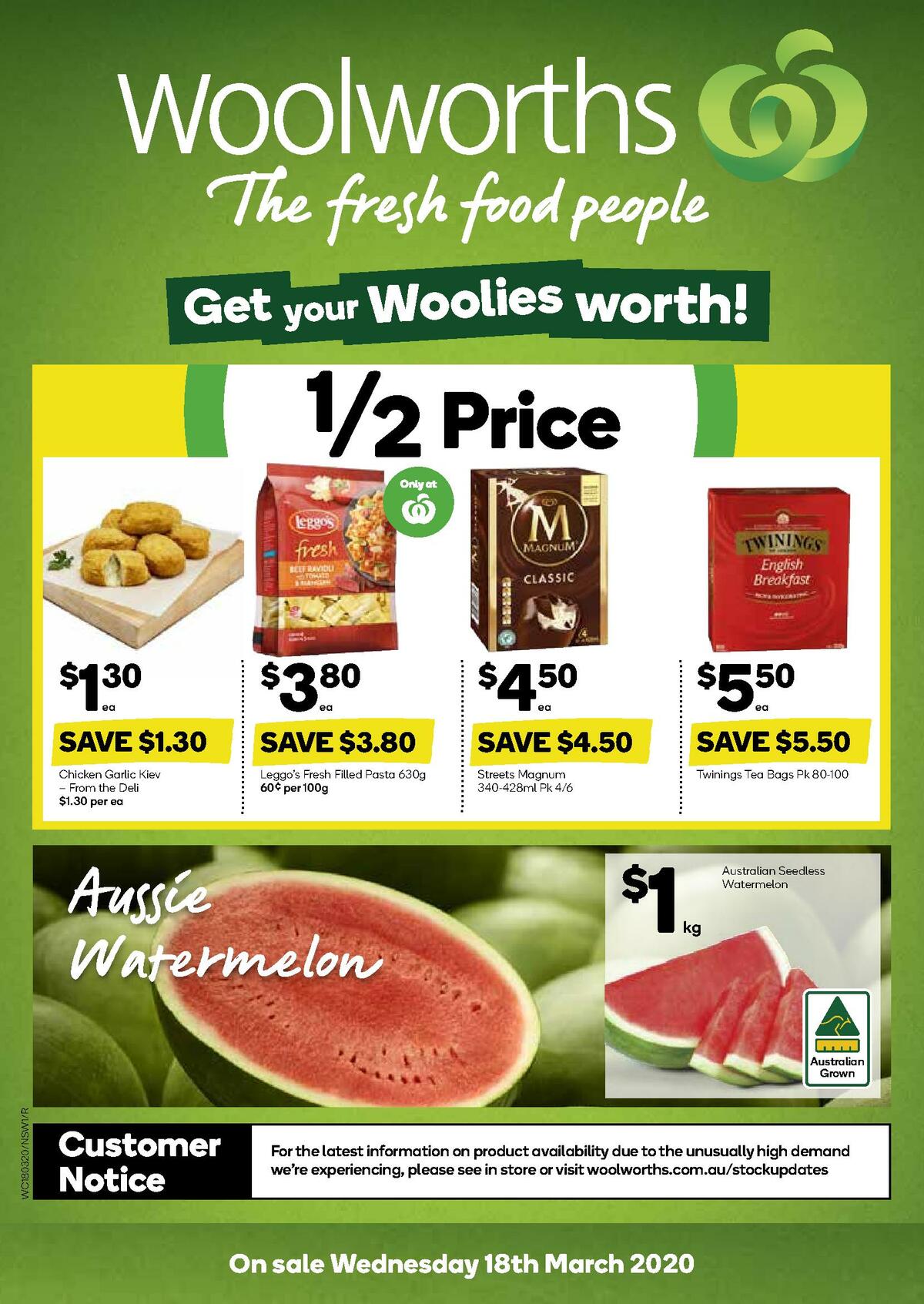 Woolworths Catalogues & Specials from 18 March