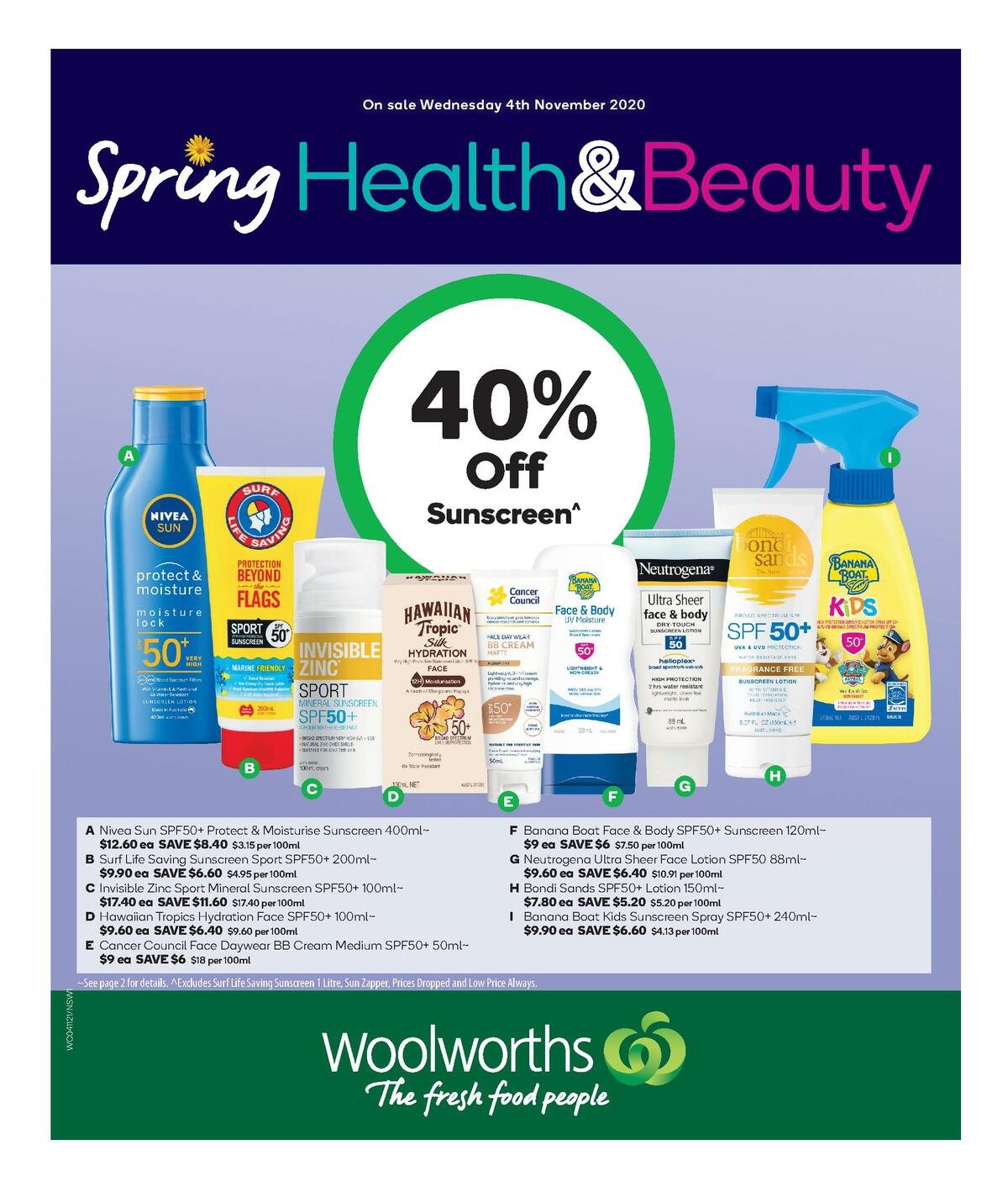 Woolworths Health & Beauty Catalogues & Specials from 4 November