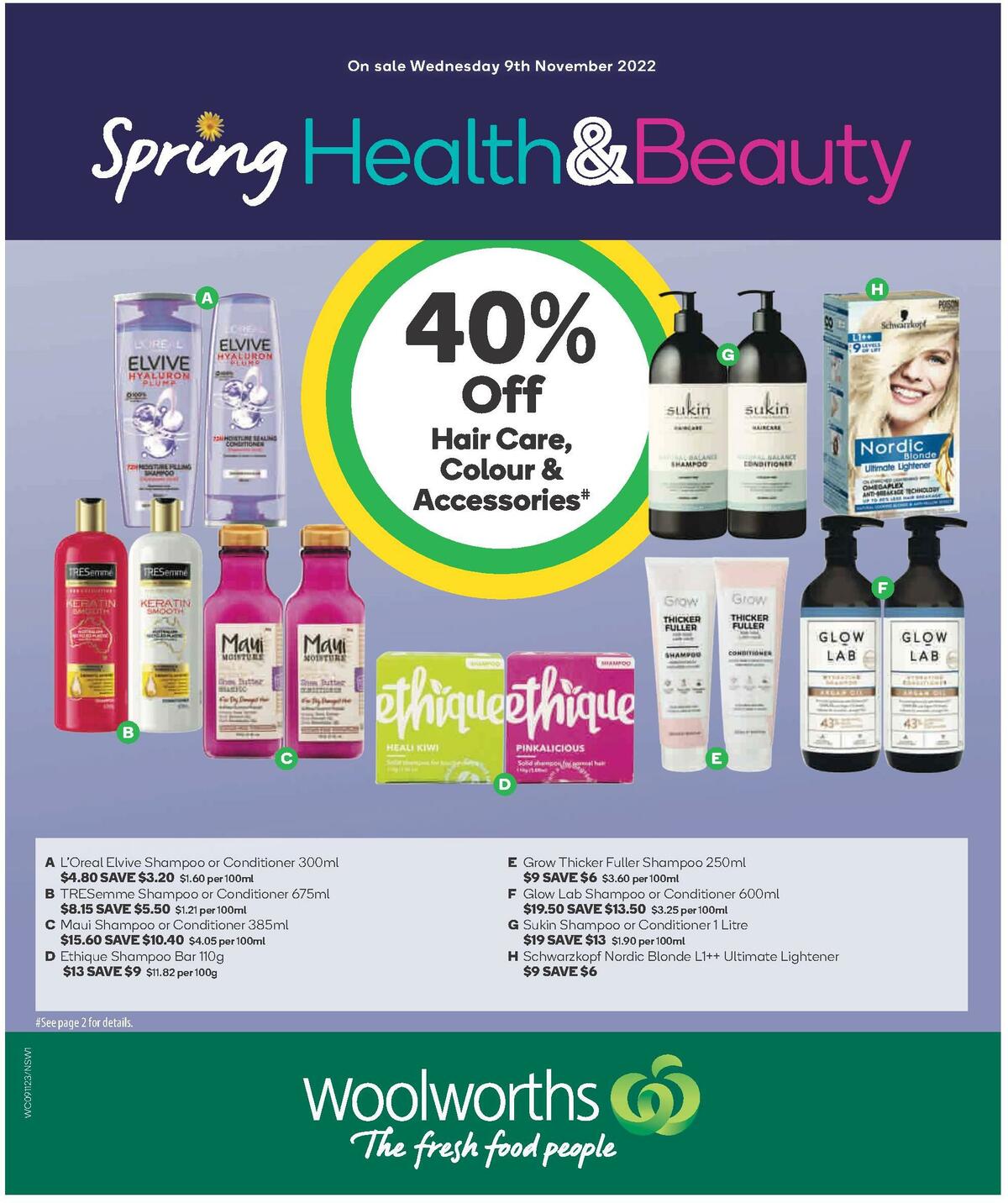 Woolworths Spring Health & Beauty Catalogues & Specials from 9 November