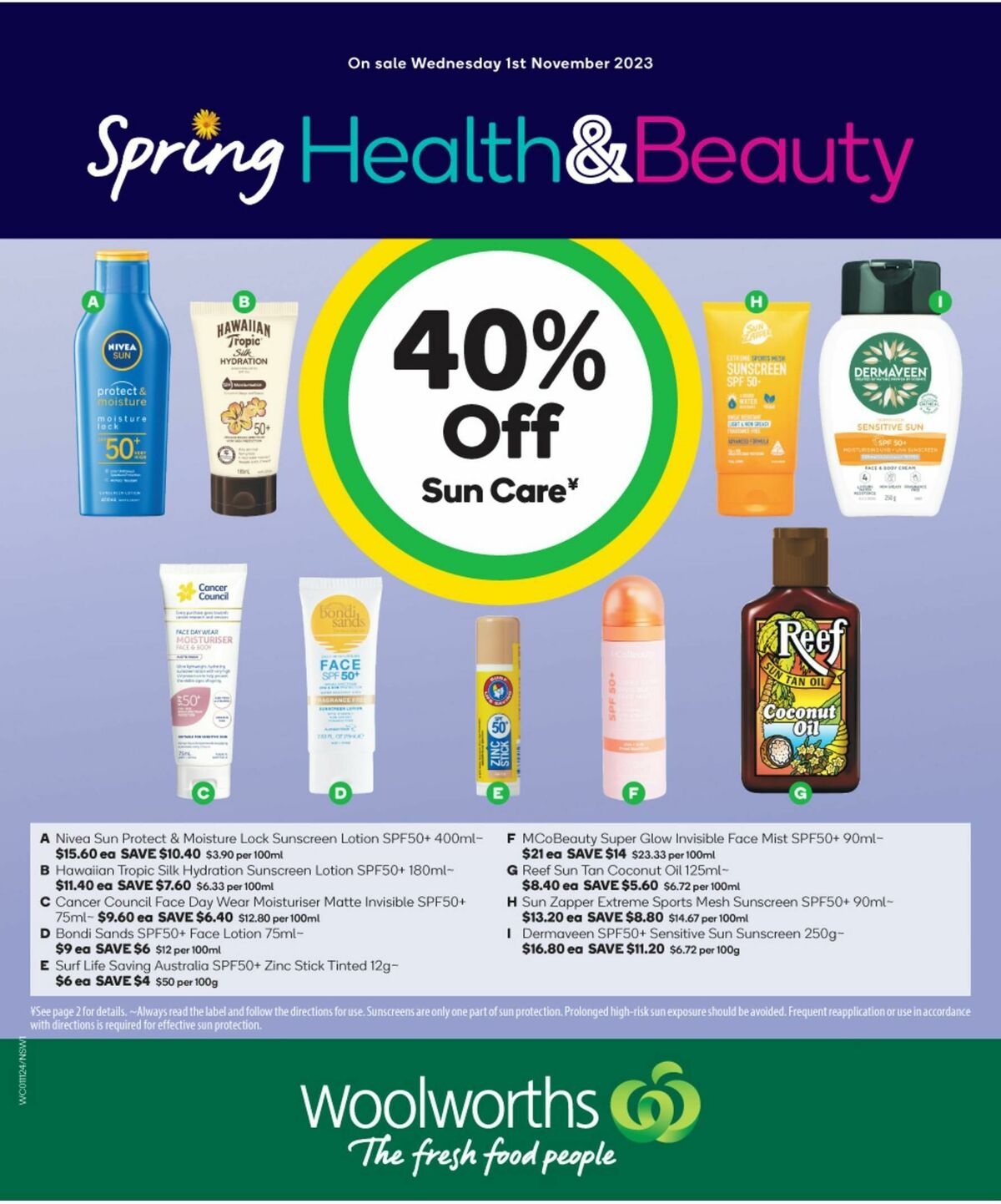 Woolworths Spring Health & Beauty Catalogues & Specials from 1 November